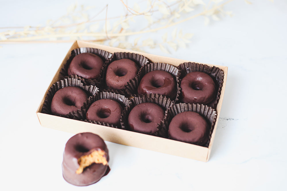 Mini Choco-Donuts Box, 8 pcs – Pamela Wasabi Bakery